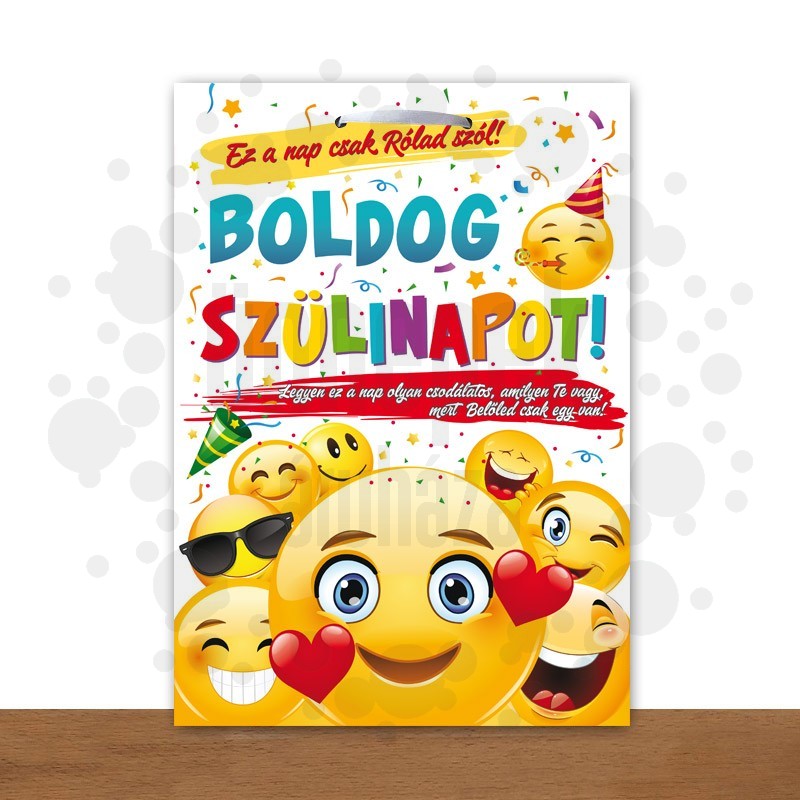 Boldog Szülinapot! Smile Ajándék tábla | Party Kellék Webshop