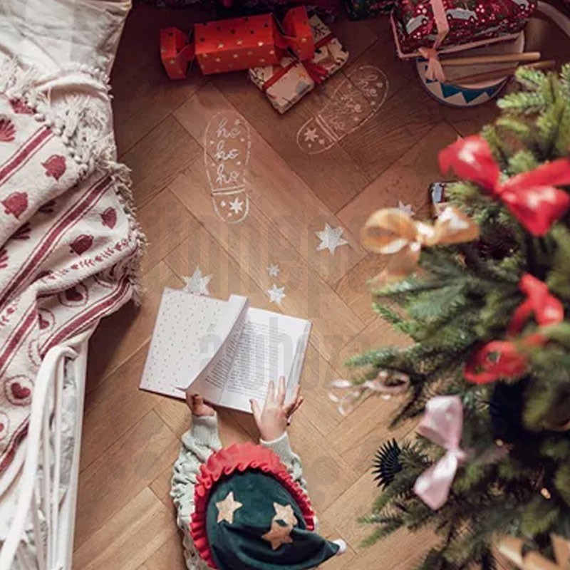 Mikulás Lábnyom Sablon Karácsonyra | Party Kellék Webshop