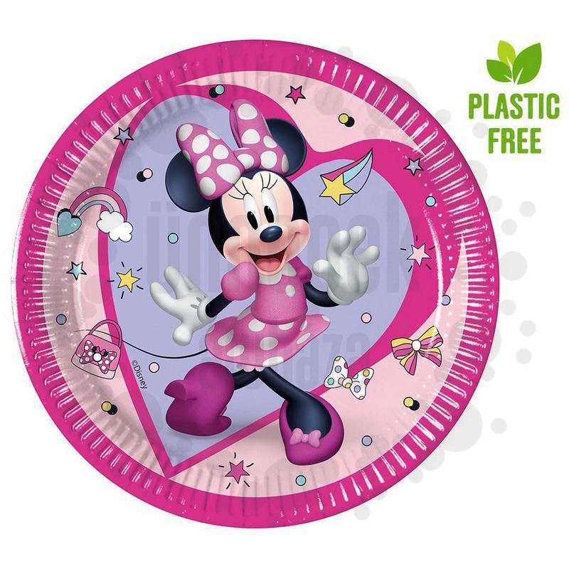 Minnie Egér - Minnie Junior Papír Parti Tányér - 20 cm, 8 db