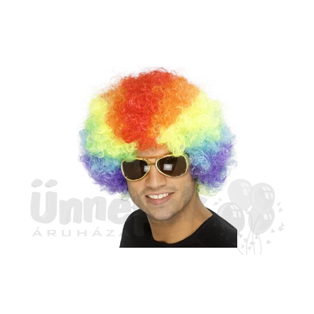 Szivárvány Funky Afro - Mikrofon Parti Paróka